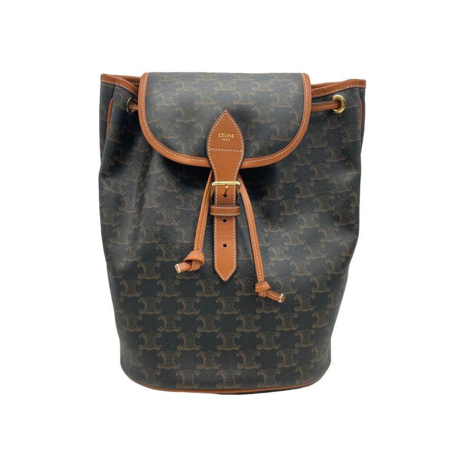 CELINE (セリーヌ) トリオンフフォルコ バックパック ブラウン PVC : ブランドバンク - 通販 - Yahoo!ショッピング