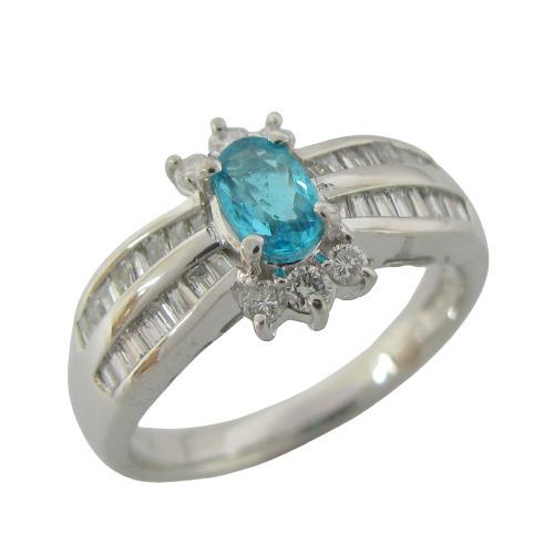 JEWELRY パライバトルマリンリング PT900 P0.27ct/D0.43ct 5.7g : ブランドバンク - 通販 - Yahoo!ショッピング