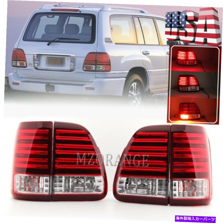 USテールライト Lexus LX470 2003 2004 2005 LEDブレーキランプストップのための左+右側のテールライト Left ...