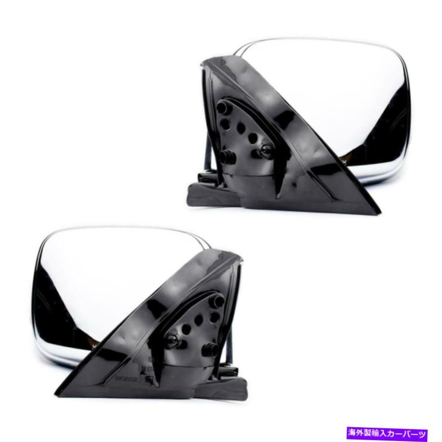 rear view mirror ペアサイドミラーリアビュークロームフィット三菱L200 Strada Triton Ute 1996-05 ...