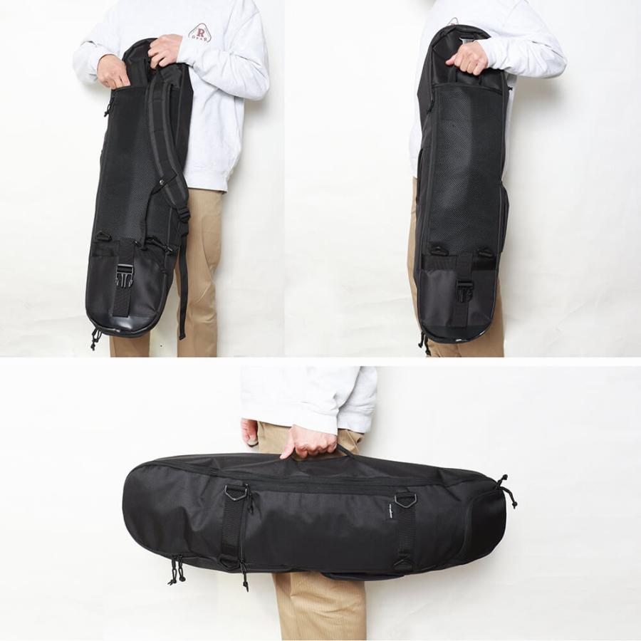スケートボード収納可能 ESCAPO.TOKYO SKATE BAG エスカポ バッグ バックパック リュック E18-BKLG BLACK ...