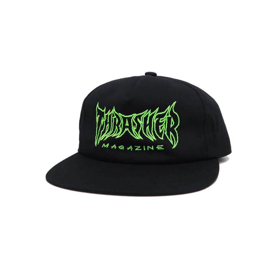 THRASHER CAP スラッシャー キャップ METAL SNAPBACK BLACK（US企画） スケートボード スケボー ...