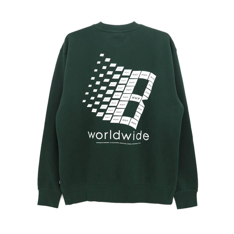 HUF CREW SWEAT ハフ トレーナー X BRONZE 56K FOREST GREEN スケートボード スケボー : スケートボードのCALIFORNIASTREET - 通販 ...