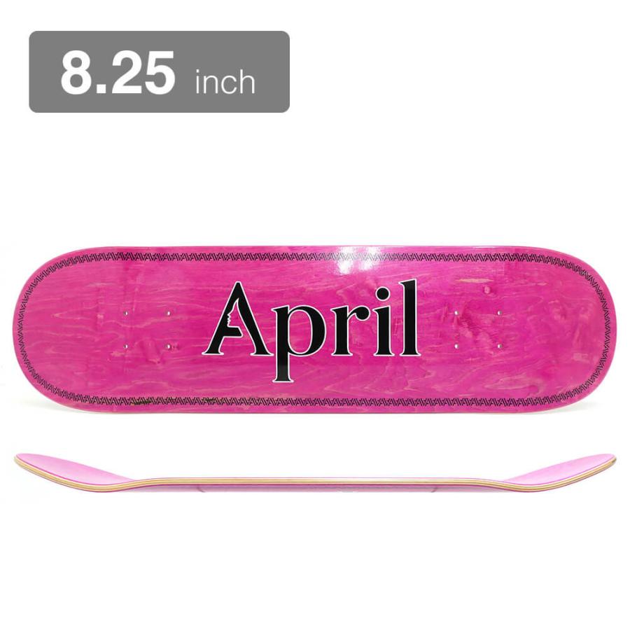 APRIL DECK エイプリル デッキ TEAM OG LOGO BLACK PINK HELIX 8.25 スケートボード スケボー ...