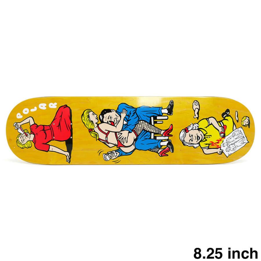 POLAR DECK ポーラー デッキ TEAM FAMILY AFFAIR YELLOW STAIN 8.25 スケートボード スケボー ...