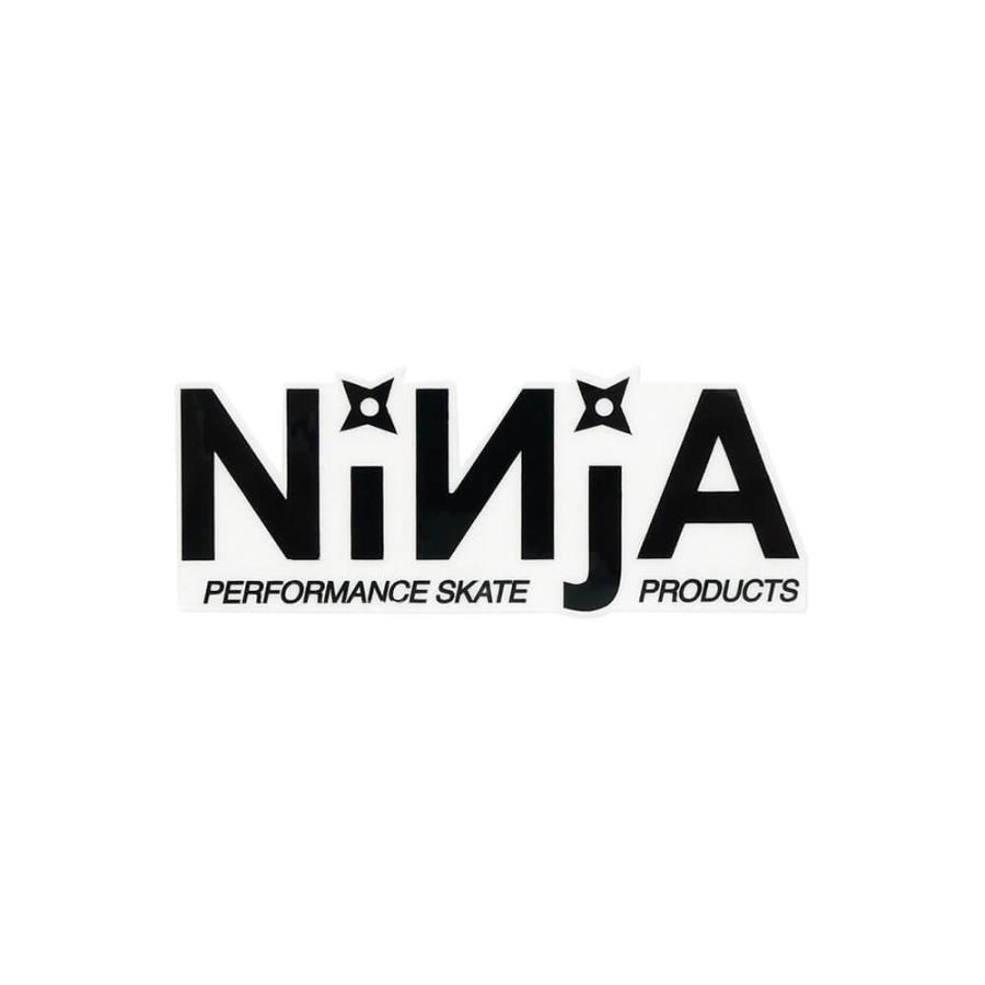 NINJA STICKER ニンジャ ステッカー LOGO DIECUT BLACK/CLEAR スケートボード スケボー : スケートボード ...