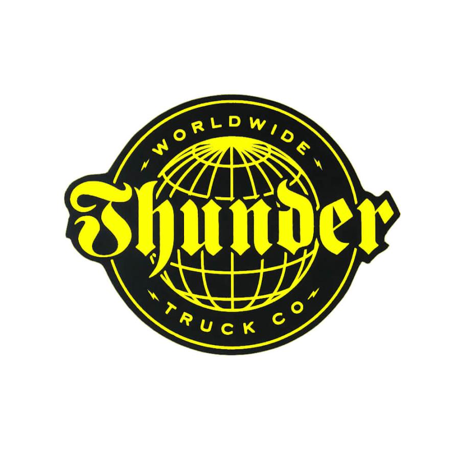 THUNDER STICKER サンダー ステッカー WORLD WIDE BLACK/YELLOW スケートボード スケボー : スケートボードのCALIFORNIASTREET - 通販 ...