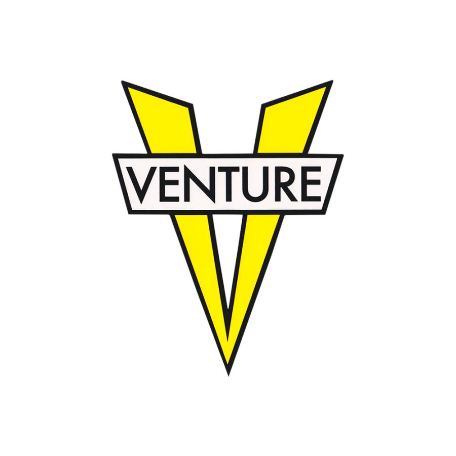 VENTURE STICKER ベンチャー ステッカー V DIE CUT SMALL YELLOW スケートボード スケボー ...