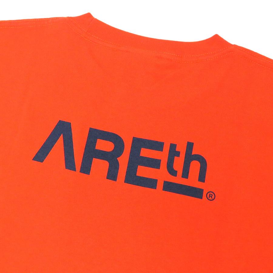 AREth（アース） （セール・XLサイズのみ）ARETH T-SHIRT Tシャツ LOGO ORANGE スケートボード スケボー ...