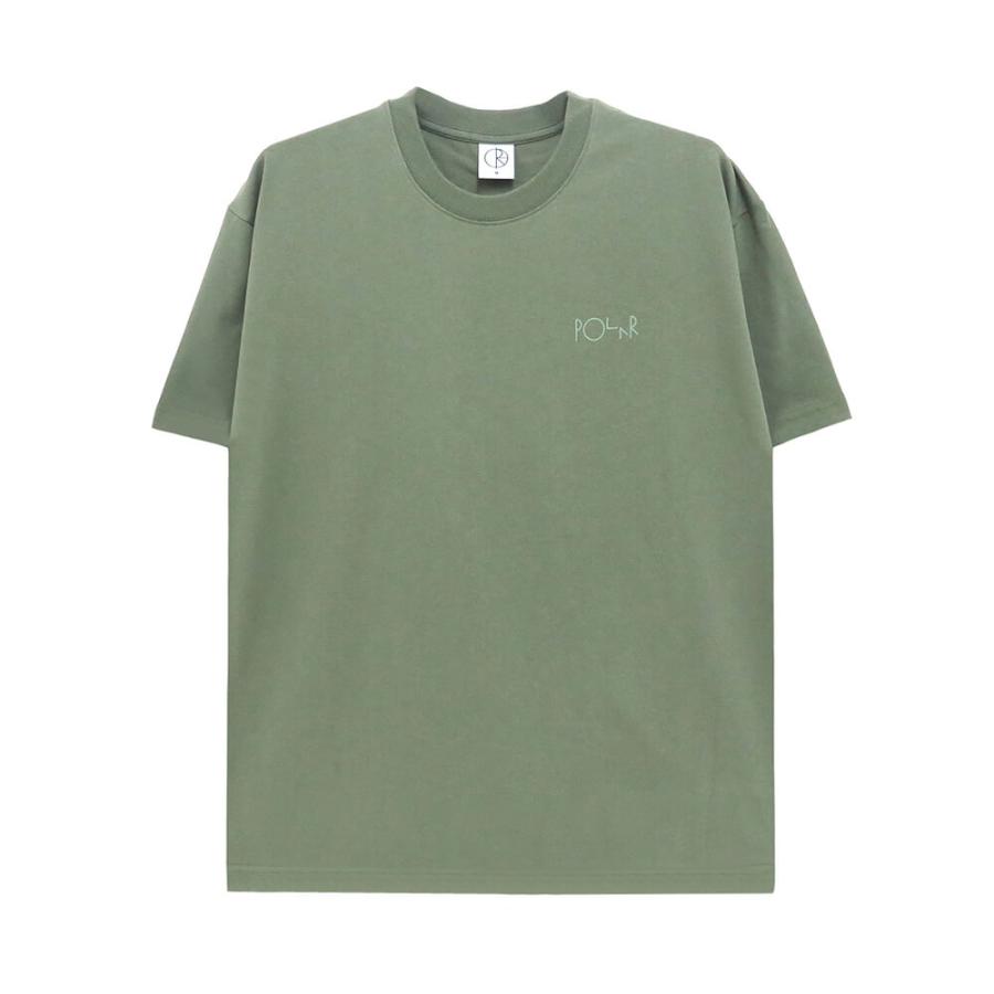 POLAR SKATE CO. T-SHIRT ポーラー Tシャツ STROKE LOGO CONTRAST MOSS GREEN ...