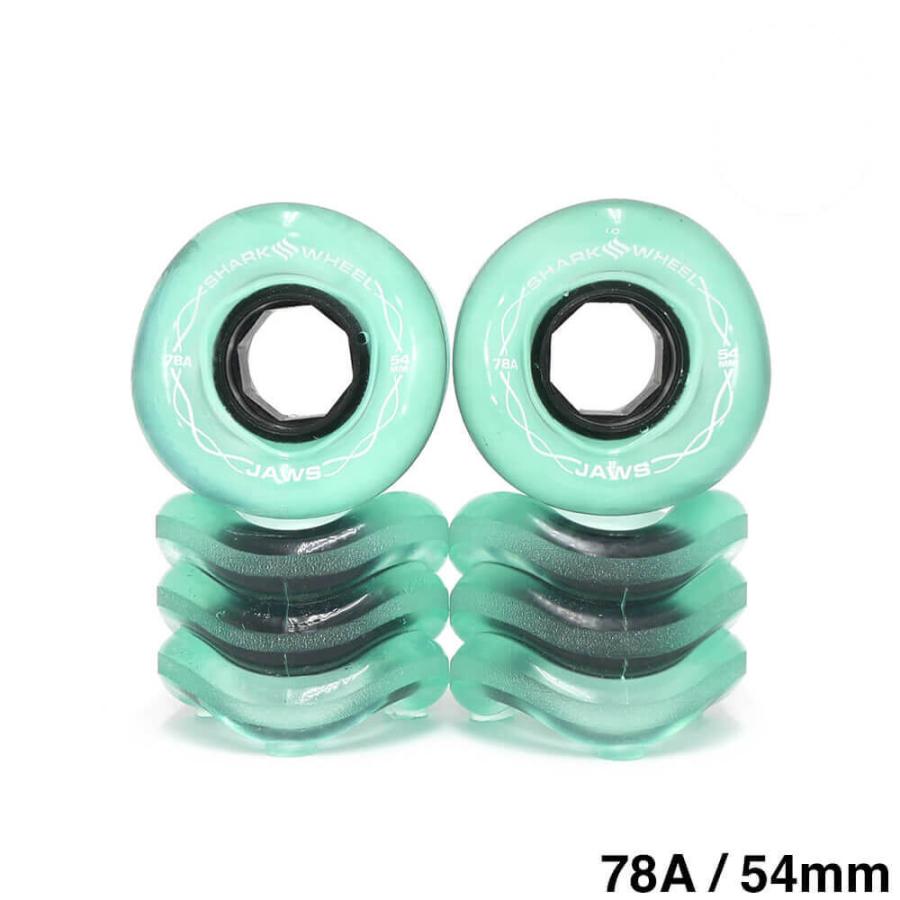 SHARK WHEEL シャークウィール ソフトウィール（クルーザー） JAWS TRANSPARENT（78A） EMERALD 54mm ...