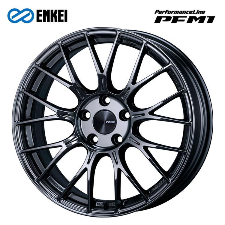 送料無料 エンケイ PerformanceLine PFM1 (SBK) 7.5J-18 +48 5H-114.3 (18インチ) 5H114.3 7.5J+48【2本セット 新品 ...