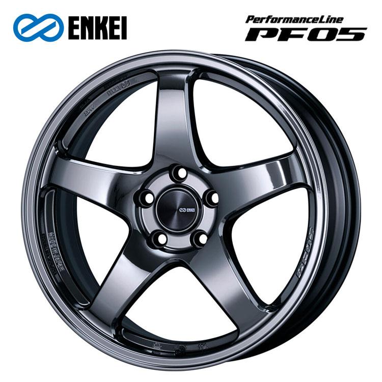 ENKEI 送料無料 エンケイ PerformanceLine PF05 (SBK) 7.5J-18 +48 5H-114.3 (18インチ) 5H114.3 7.5J+48【1本単品 新品 ...