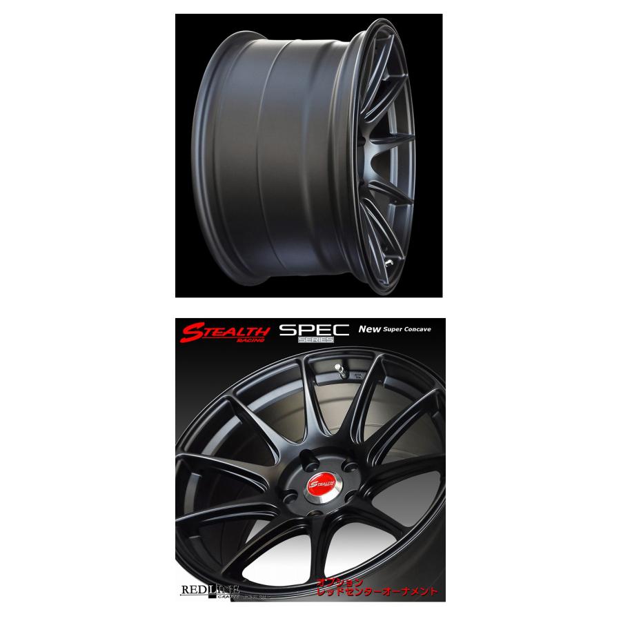 送料無料 トラストジャパン STEALTH RACING SPEC-01 5HOLE 8.75J-18 +15 5H-114.3 (18インチ) 5H114.3 8.75J+15【4本セット ...
