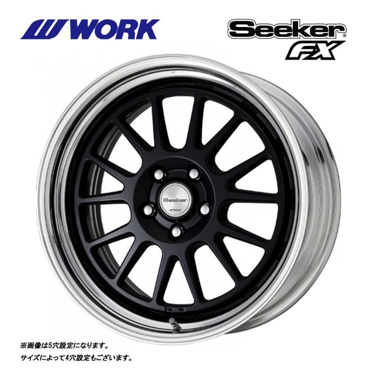 WORK 送料無料 ワーク Seeker FX STANDARD Adisk 10J-18 +82〜−18 4H-100 (18インチ) 4H100 10J+82〜−18【4本セット 新品 ...
