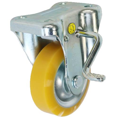 シシクSISIKUアドクライス シシク EUWKB-100 2個セット 100mm 耐荷重180kg ストッパー付固定キャスター 静電気対策 ...