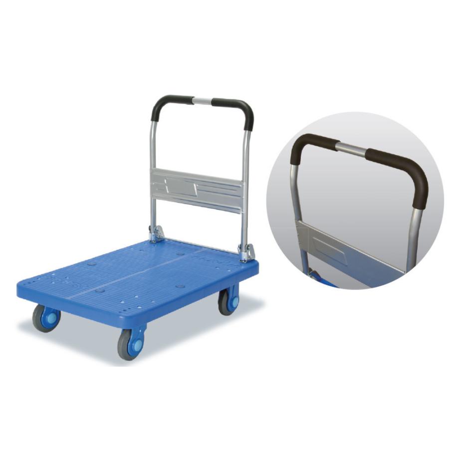 300kg プラスチック台車 静音キャスター付 グリップ付き 業務用 運搬車 屋内 手押し PLA300-DX-G カナツー : pla300-dx-g : キャスター物流機器ストア - 通販 ...