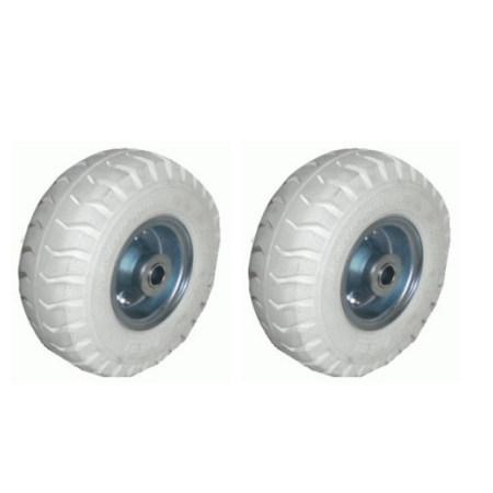 208mm ノーパンクタイヤ（ハブレスタイプ）ホワイト UT2.50-4WA-HL 2個セット キャスター 中部産業 : キャスター物流機器ストア - 通販 - Yahoo!ショッピング