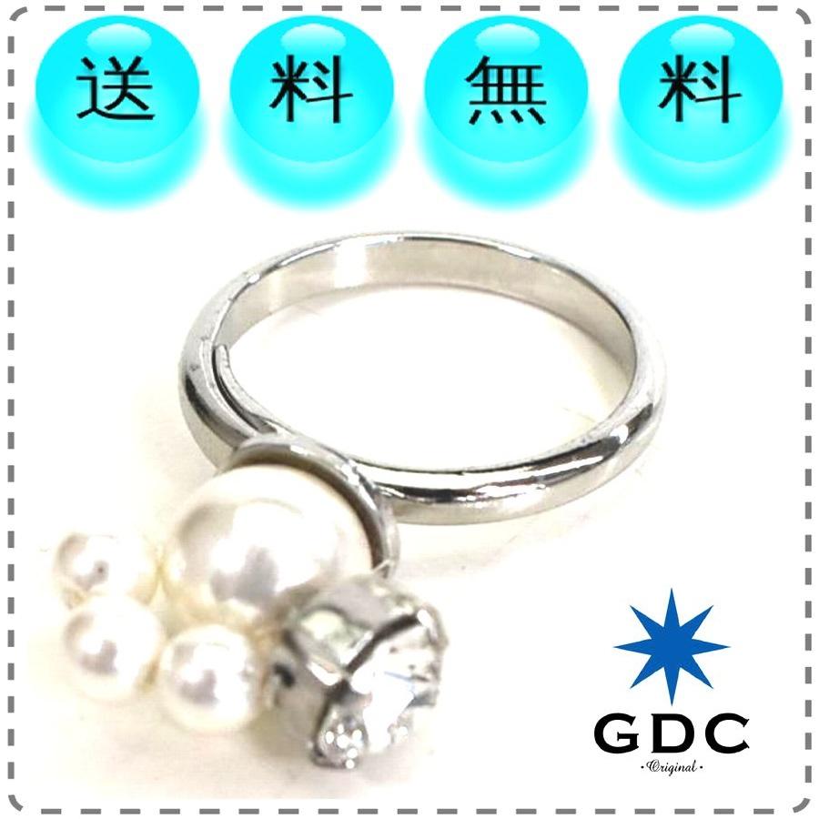 GDC ジーディーシー スワロフスキー パールリング スイングリング レディース指輪 フリーサイズ 送料無料 : Cyber Space Outlet - 通販 - Yahoo!ショッピング
