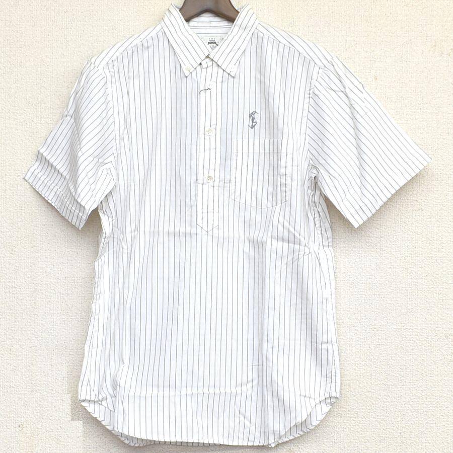 GDC M 白×グレー 日本製 半袖ストライプボタンダウンシャツ ジーディーシー SAT アメカジ ヴィンテージ 綿100％ 胸ポケ 全国送料無料 A659 : Cyber Space ...