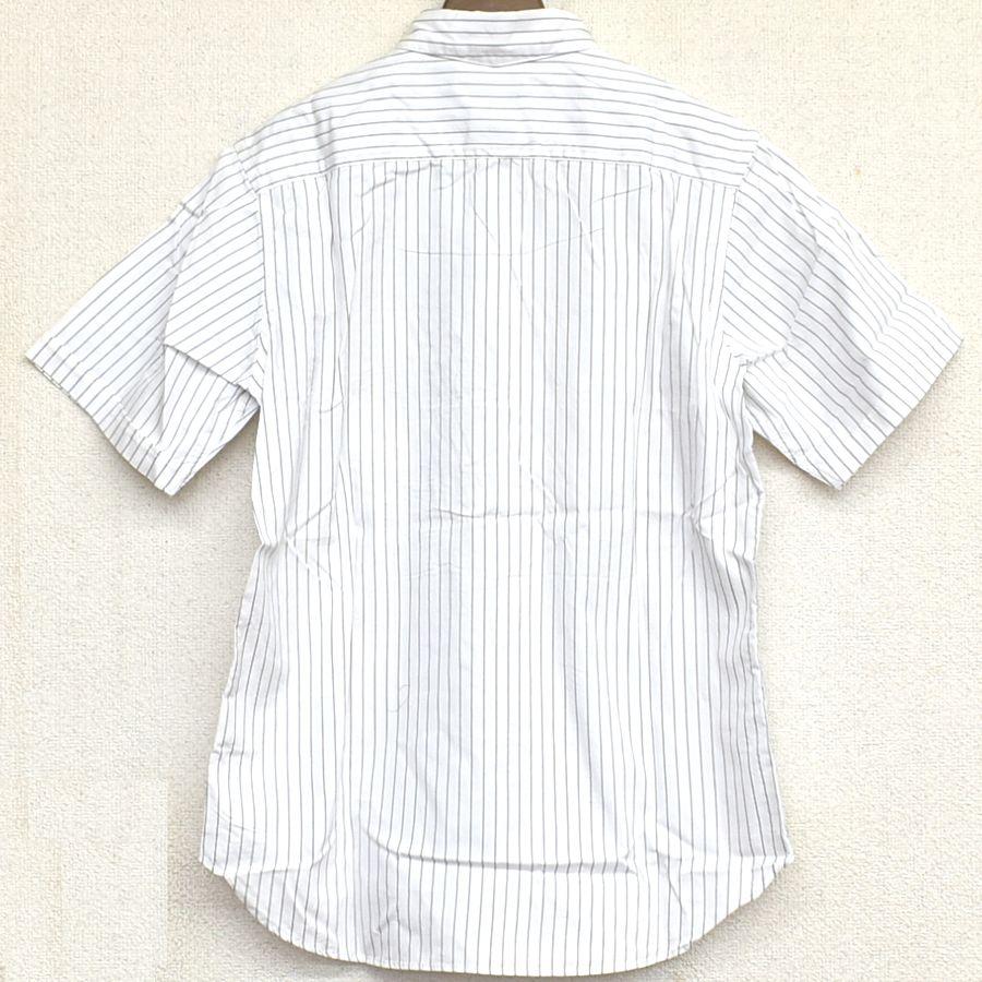 GDC M 白×グレー 日本製 半袖ストライプボタンダウンシャツ ジーディーシー SAT アメカジ ヴィンテージ 綿100％ 胸ポケ 全国送料無料 A659 : Cyber Space ...