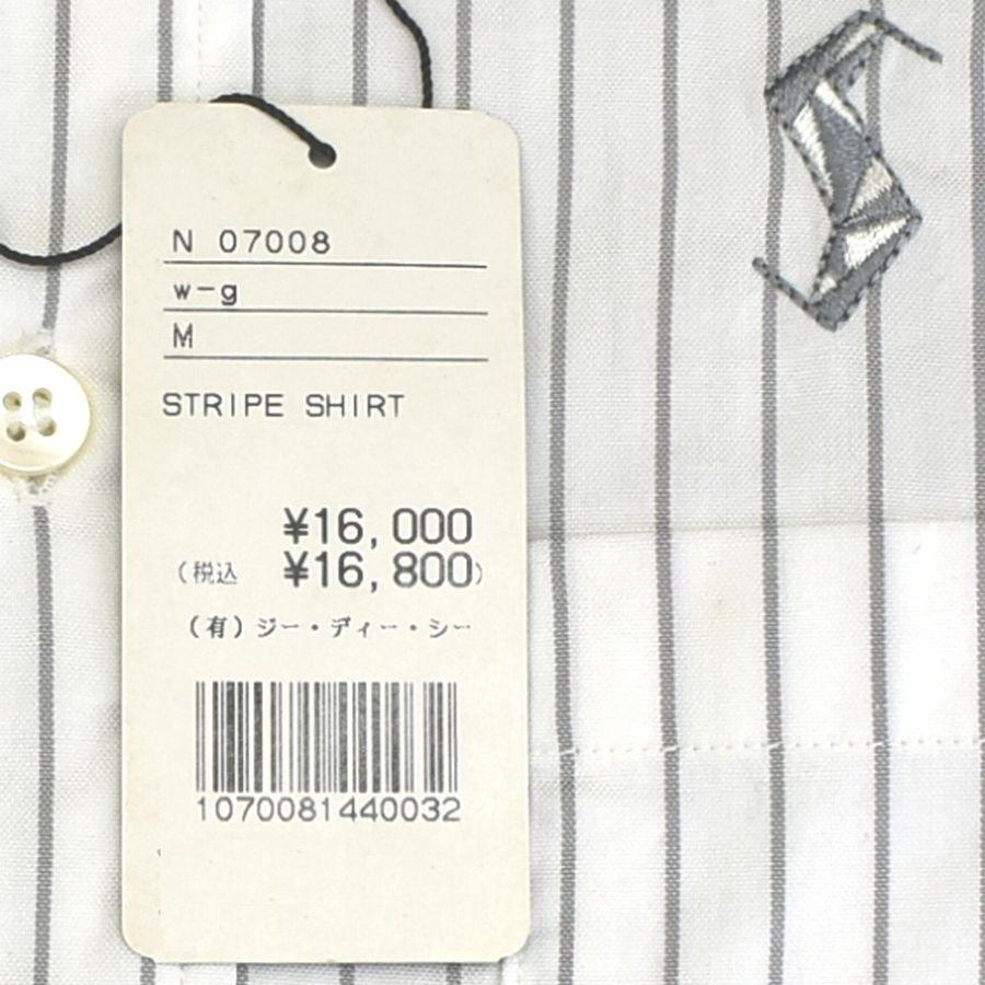 GDC M 白×グレー 日本製 半袖ストライプボタンダウンシャツ ジーディーシー SAT アメカジ ヴィンテージ 綿100％ 胸ポケ 全国送料無料 A659 : Cyber Space ...