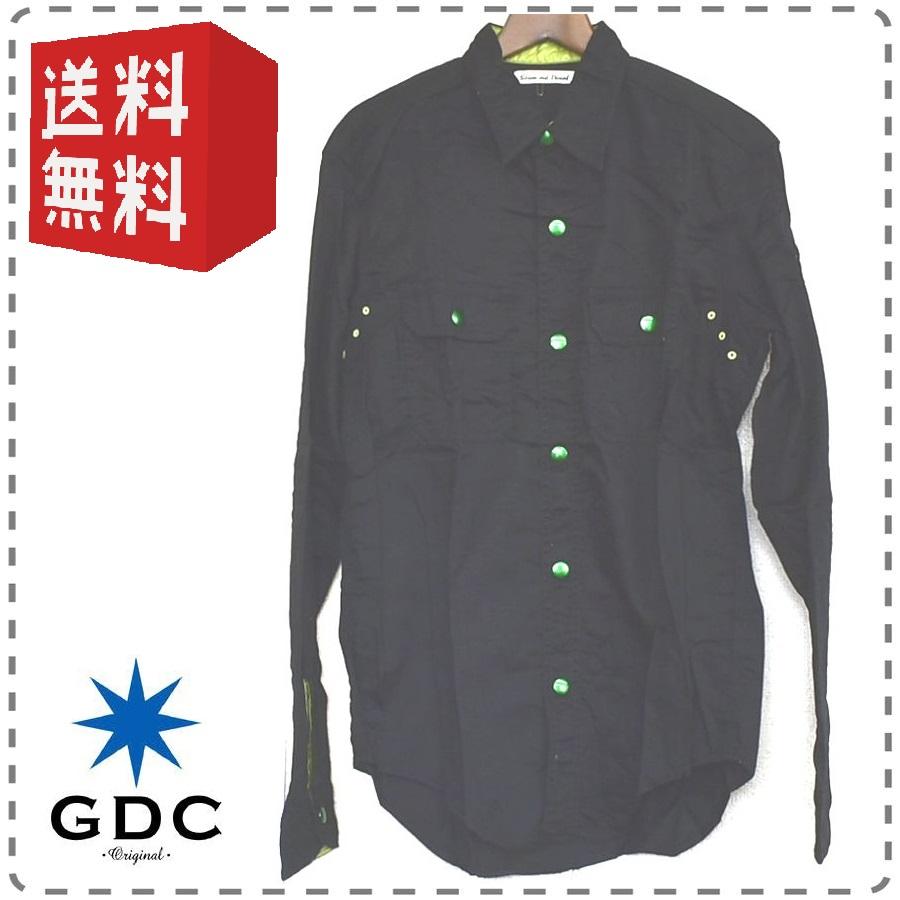 GDC メンズMサイズ 黒×緑 日本製 長袖シャツ SAT スティーム アンド スレッド×GDC ジーディーシー アメカジ 綿100％ 全国送料無料 A812 : Cyber Space ...