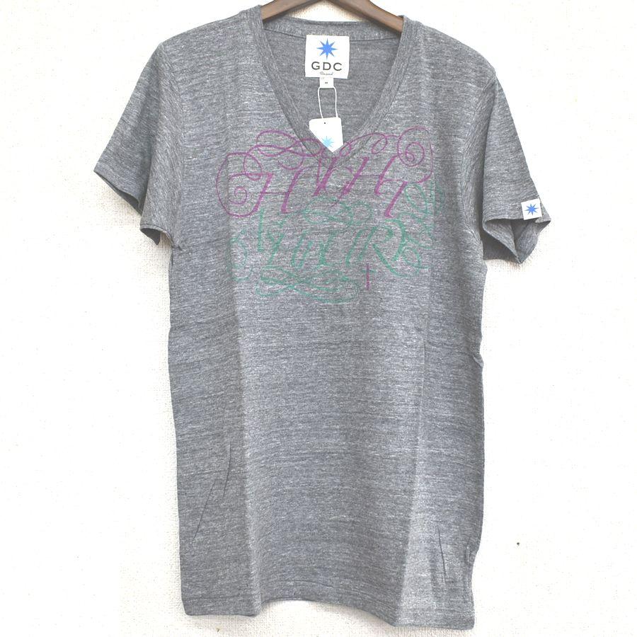 GDC ジーディーシー 半袖VネックTシャツ 男女兼用 ユニセックス メンズMサイズ グレー 送料無料 A329 : Cyber Space Outlet - 通販 - Yahoo!ショッピング