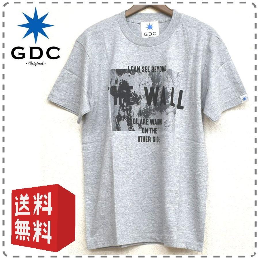 GDC 男女兼用 ユニセックス メンズSサイズ グレー ジーディーシー 綿100％ 半袖丸首Tシャツ Wall 壁 全国送料無料 A653 : Cyber Space Outlet - 通販 ...
