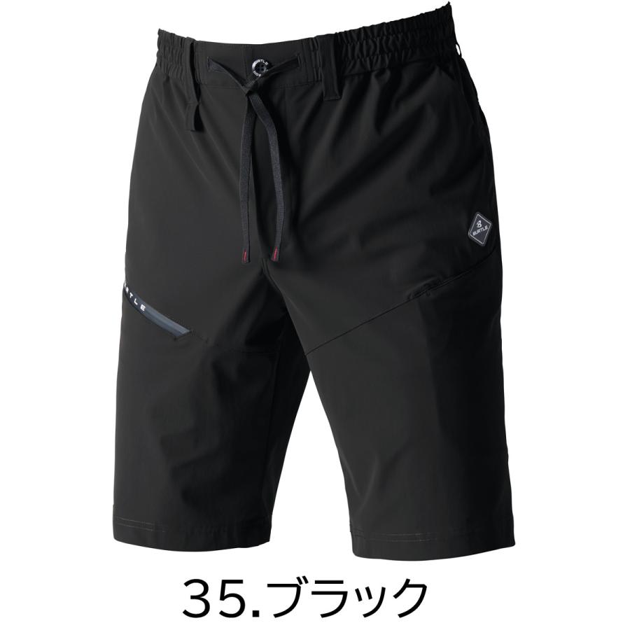 BURTLE バートル 4100 ショート パンツ ストレッチ 吸汗速乾 消臭 UVカット 接触冷感 ユニセックス 作業 ズボン ワーク ナイロン ポリウレタン ハーフ 送料無料 ...