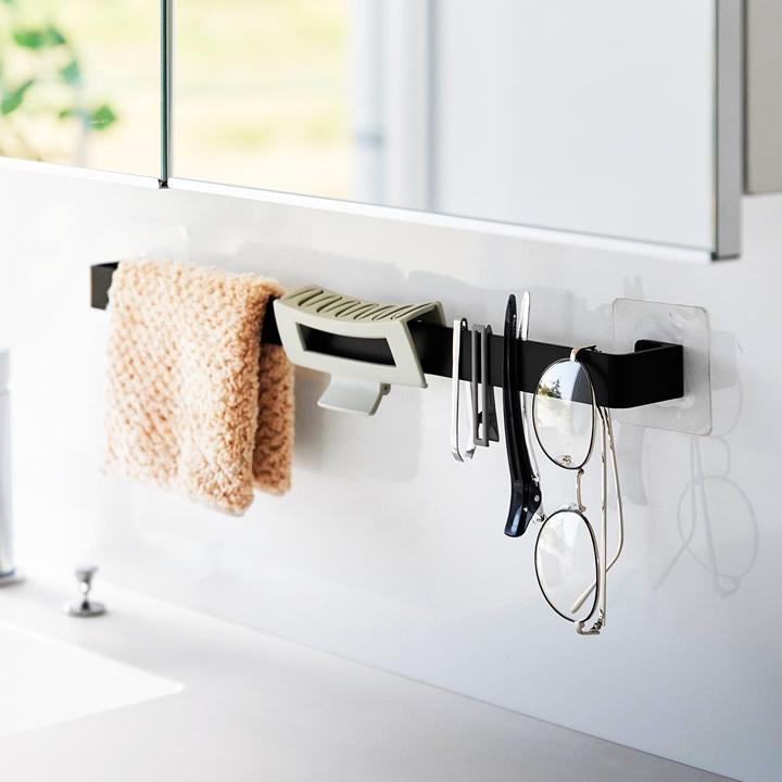 tower フィルムシートタオルハンガー W43 2個セット タオルハンガー 洗面台 穴あけ不要 洗面所 おしゃれ 40cm 壁掛け タワー 山崎実業 : キッチン雑貨&インテリア ...