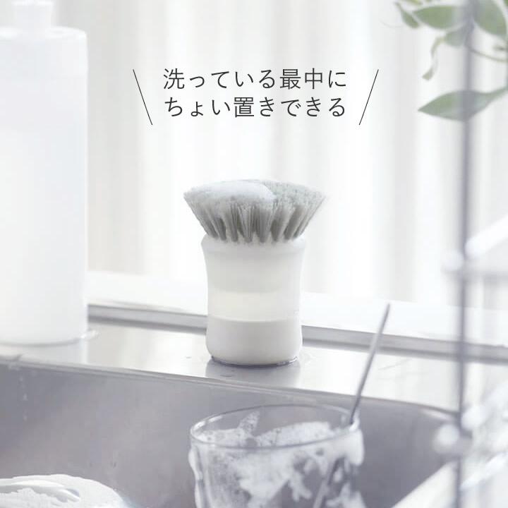 marna キッチン用品 ブラシ キッチンブラシ マーナ K788 ワンプッシュ 洗剤 フライパン 食器洗い 抗菌 たわし かため ふつう 洗いやすい 便利グッズ クッチーナ : キッチン雑貨 ...