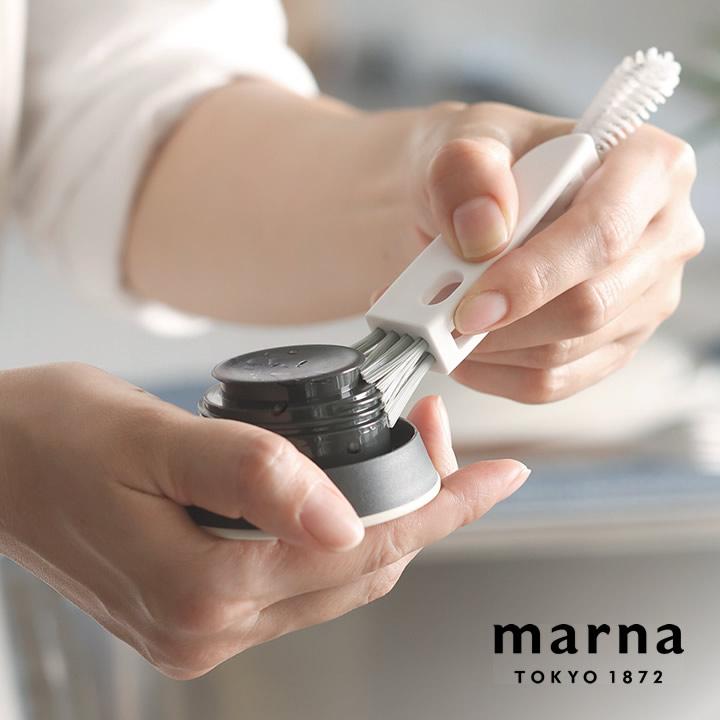 marna 水筒 掃除 水筒すき間洗いブラシ マーナ K683W ブラシ パッキン ボトルブラシ 隙間 柄付きブラシ ボトルクリーナー メール便OK クッチーナ : キッチン雑貨&インテリア ...