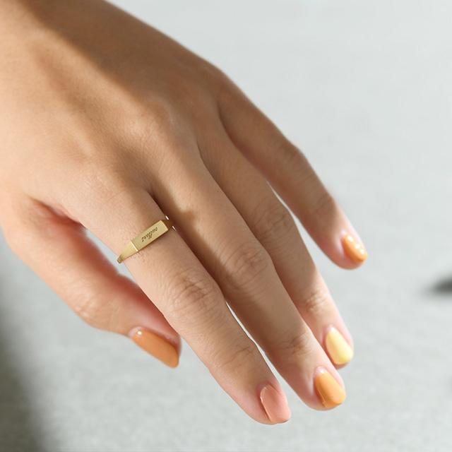 18金 18k リング 艶消し マット 指輪 石なし 地金 名入れ 18金 18k リング 艶消し マット 指輪 石なし 地金 名入れ