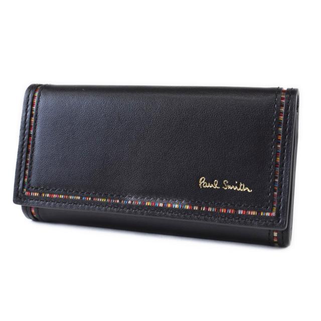 Paul Smith キーケース メンズ ポールスミス 4連 ブランド ストライプ インセットディテール 専用箱付 黒 ブラック 男性 紳士 本革 BPS271 : Cuore ヤフー店 ...