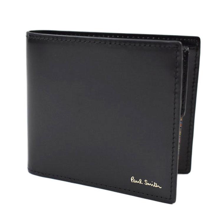 Paul Smith 財布 メンズ 二つ折り ポールスミス ブランド レザーリュクスシャイン フラップ 専用箱付 黒 ブラック 男性 紳士 本革 おしゃれ ギフト BPS564 : Cuore ...