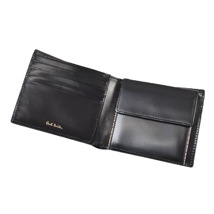 Paul Smith 財布 メンズ 二つ折り ポールスミス ブランド レザーリュクスシャイン フラップ 専用箱付 黒 ブラック 男性 紳士 本革 おしゃれ ギフト BPS564 : Cuore ...