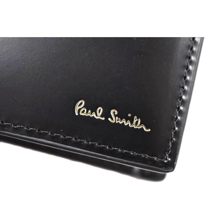 財布 メンズ 二つ折り ポールスミス ブランド Paul Smith レザーリュクスシャイン フラップ 専用箱付 黒 ブラック 男性 紳士 本革 おしゃれ ギフト BPS564 : 60 ...