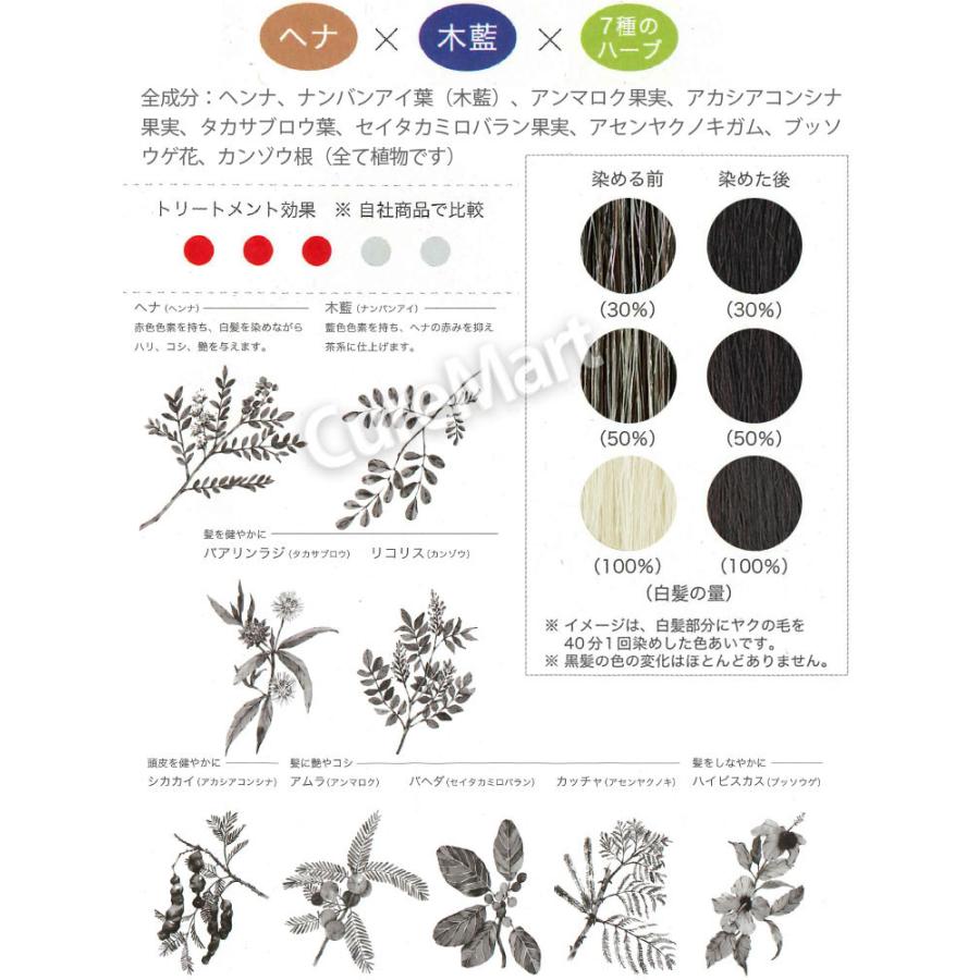 naiad（ナイアード） [おまけ付] ヘナ ＋木藍 黒 400g NO.5 自然原料