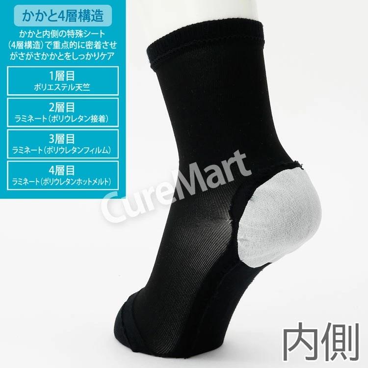 SUNAYAMA ストッキングソックス ショート丈 外でもかかとケア 22-25cm 日本製 メール便送料無料 2578 足底綿 かかと保湿 まるでストッキングを履いたような 靴下 : キュ ...