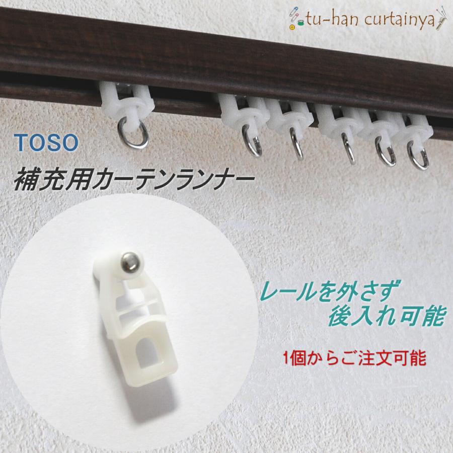 カーテンレール 部品 SCランナー 補充用 1個入 カーテン ランナー 追加 トーソー TOSO 後入れランナー 必要な分だけ 簡単入れ替え 簡単取付 : 通販カーテン屋 - 通販 ...