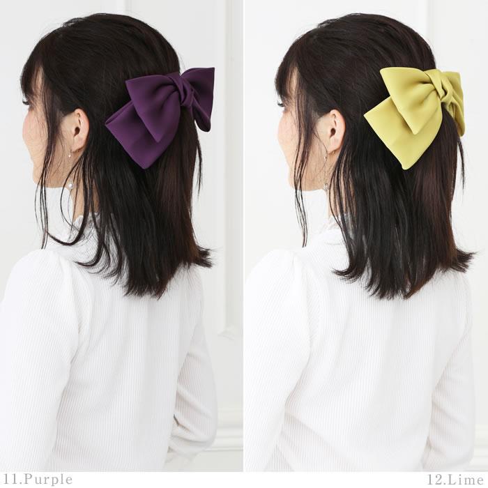 バレッタ リボン 大きめ ヘアゴム ポニーフック シンプル バレッタ リボン 大きめ ヘアゴム ポニーフック シンプル