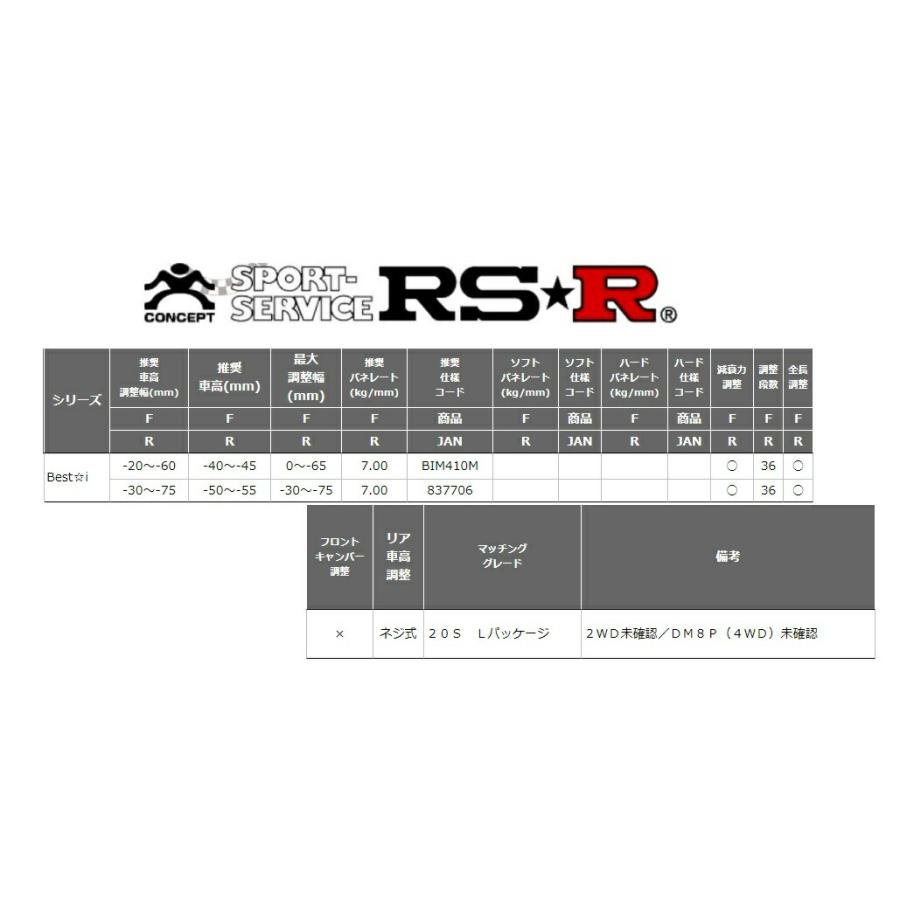 RSR CX-30 CX30 DMEP 車高調 BIM410M RS-R Best-i ベストi : 掘り出し物ゲット 2号店 - 通販 - Yahoo!ショッピング