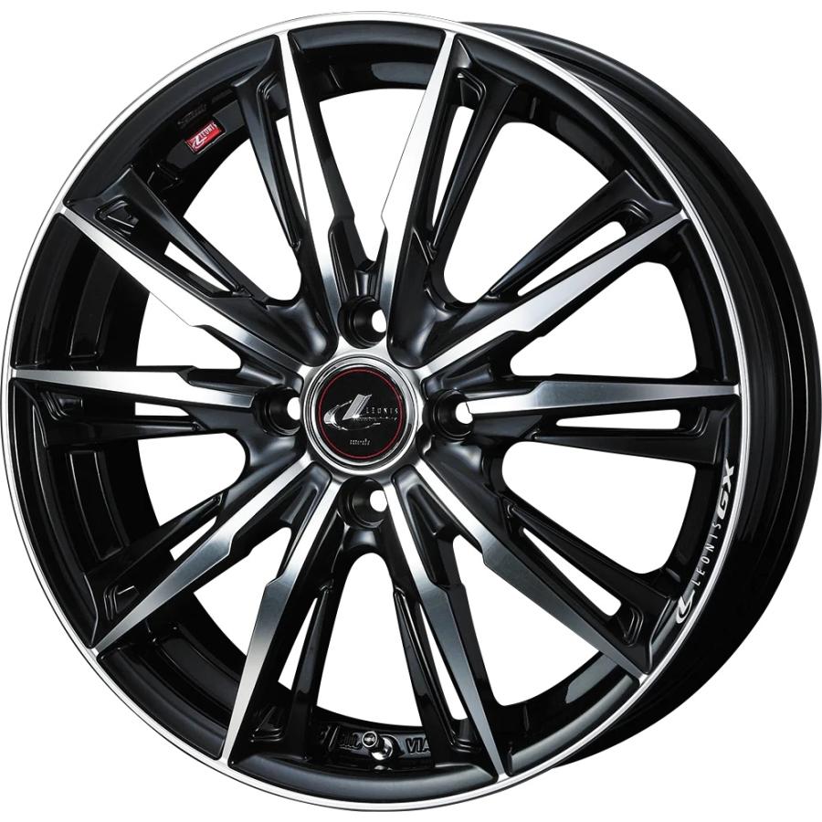 WEDS 16インチ 5H114.3 6.5J+40 5穴 ウェッズ レオニス ジーエックス ホイール 1本 PBMC パールブラック ミラーカット LEONIS GX : 掘り出し物ゲット ...