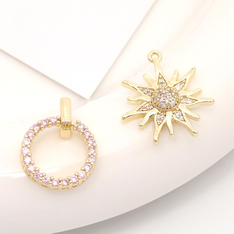 色褪せにくい14KGPゴールドメッキ 高品質ジルコニアチャーム サークル 太陽 1カン : COSTUME CLUB - 通販 - Yahoo!ショッピング