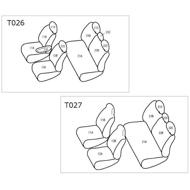 ヴィッツ ハイブリッド シートカバー NHP130 ベレッツァ カジュアル 2列車 T026 T027 シート 内装 ...