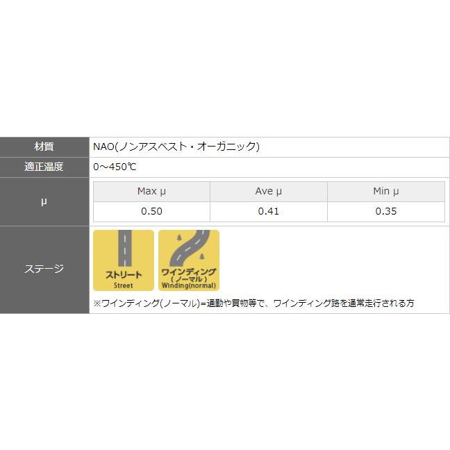 DIXCEL ディクセル スターレット EP91 (NA) NP90 ブレーキパッド EC タイプ フロント用 EC-311184 ...
