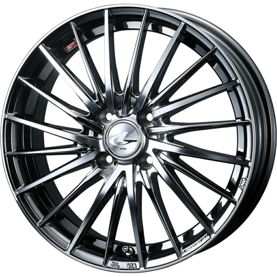 WEDS ウェッズ LEONIS FR ホイール 16インチ 5H114.3 6.5J+40 4本 5穴 レオニス ブラックメタルコート/ミラーカット BMCMC : acak1196aprs ...