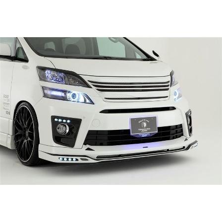 ロウェン ヴェルファイア GGH ANH ATH20 後期 フロントスポイラー LEDスポット付 FRP 塗装済 1T002A20 ...