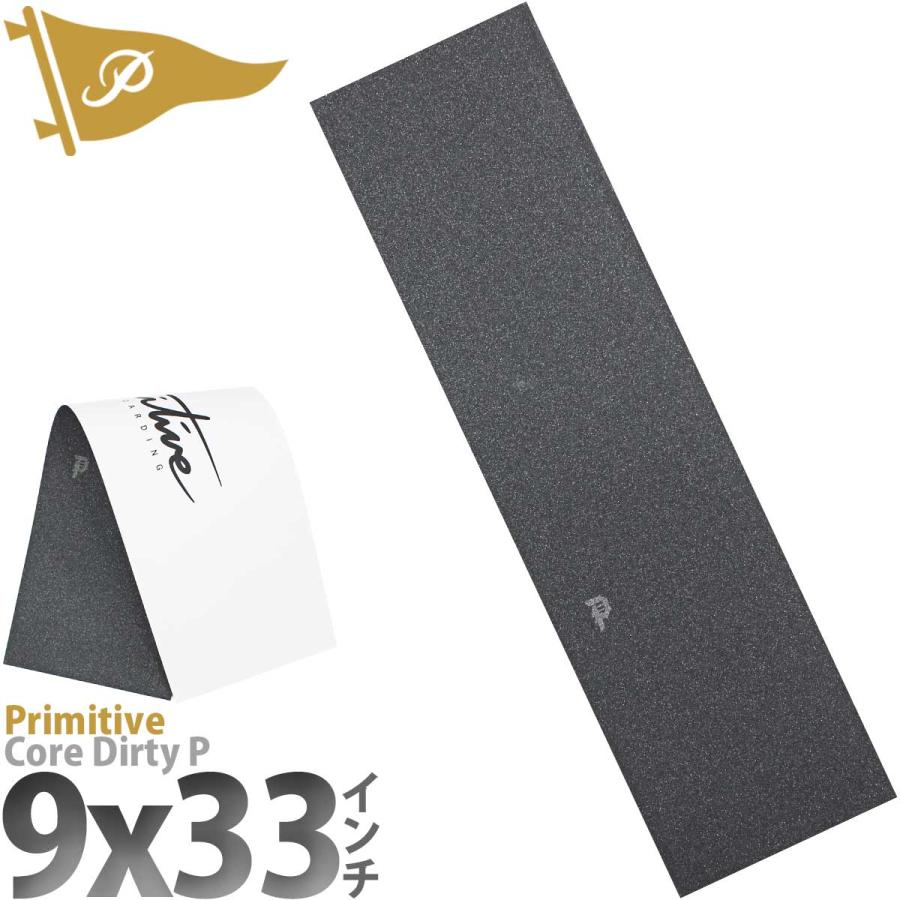 PRIMITIVE（プリミティブ） スケボー デッキテープ 9x33インチ Primitive Core Dirty P Grip Tape ...
